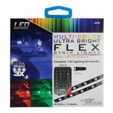 Multi-Colour LED Vehicle Strip Lights with Remote, 9-in Canadian Tire
