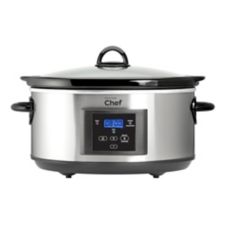 MASTER Chef Digital Programmable Slow Cooker, Stainless Steel, 6qt ...
