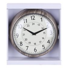 Wood Clock with White Dial, 11-in | Canadian Tire