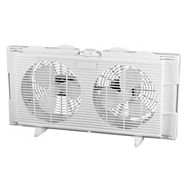 For Living Portable Twin Window Fan 2-Speed,White, 9-in Canadian Tire