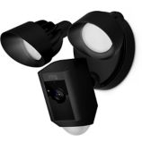 Ring Floodlight Motion-Activated Outdoor Security Camera, Black ...
