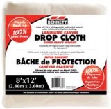 Bennett Laminated Canvas Super Heavy Weight Drop Cloth, 8-ft x 12-ft ...