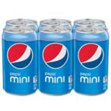 Pepsi Cola, Sleek Mini Cans, 222-mL, 6-pk Canadian Tire