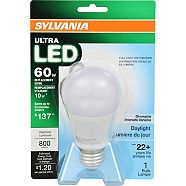 Sylvania A19 60W Equivalent Dimmable LED Bulb Canadian Tire