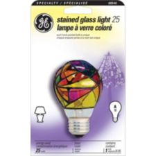 GE 25W A19 Stained Glass Incandescent Bulb Canadian Tire