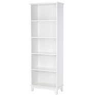 CANVAS Robson 5-Tier Metal Frame Bookcase With Storage, Oak Finish ...