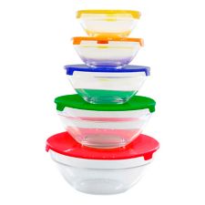 MASTER Chef Glass Bowl Set with Lids, 10-pc Canadian Tire