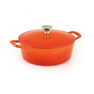 Lagostina Tuscan Collection Round Casserole Dish, Enamelled Cast Iron ...