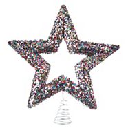 CANVAS Pre-Lit Sequin Star Tree Topper, Assorted Canadian Tire
