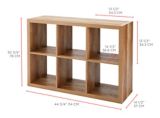 CANVAS Fraser 6-Cube Storage Organizer, Bookcase/Bookshelf, Light Oak ...