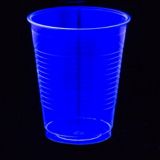 Black Light Neon Blue Plastic Cups, 50-ct Party City