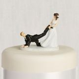 Leg Puller Bride & Groom Wedding Cake Topper Party City