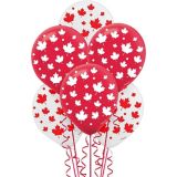 Canadian Maple Leaf Balloons, 15-pk Party City
