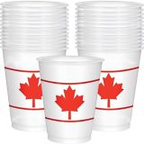Canadian Maple Leaf Cups, 25-pk Party City