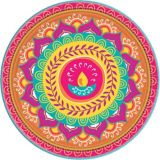 Diwali Dinner Plates, 8-pk Party City