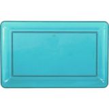 Caribbean Blue Rectangular Platter Party City