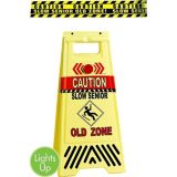 Old Zone Caution Floor Sign & Caution Tape Party City