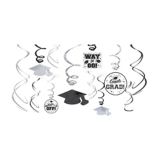 Graduation Swirl Decorations, 12-pc Party City