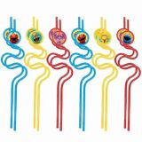 Sesame Street Birthday Party Silly Straws, Blue/Red/Yellow, 12-pk Party ...