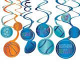 Birthday Baller Swirl Party Decorations, 12-pc Party City