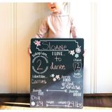 Baby Milestones Chalkboard Sign with Flowers Party City