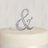 Rhinestone Silver Ampersand Cake Topper Party City