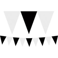 Black & White Pennant Banner Party City