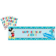 1st Birthday Mickey Mouse Personalized Giant Banner Kit Party City