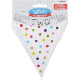 Mini Create Your Own Rainbow Polka Dots Pennant Banner Party City