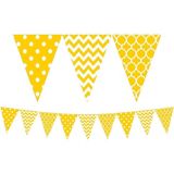 Bannière à fanions jaune soleil Party City