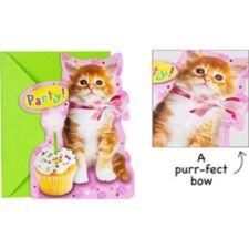 Invitations géantes Chaton câlin, paq. 8 Party City