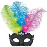 Light-Up Black Glitter Masquerade Mask Party City