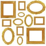Gold Frame Photo Booth Props, 12-pc Party City