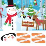 Pin the Nose on the Snowman Party Game Party City