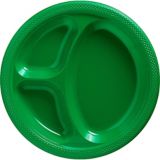 Plastic Divided Dinner Plates, 20-pk Party City