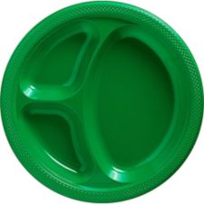 Plastic Divided Dinner Plates, 20-pk Party City
