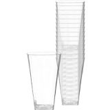 Clear Premium Plastic Square Cups, 16-oz, 14-pk Party City