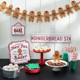 Gingerbread St Metal Sign Party City