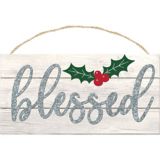 Rustic Blessed Holiday Sign Party City