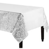 Silver Wedding Table Cover Party City