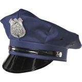 Police Hat Deluxe, Navy Blue, Adult, One Size Party City