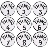 Dr. Seuss Thing 1 to Thing 9 Iron-On Patches, Adult, 9-pc Party City