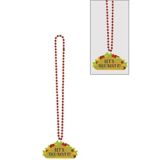 Glitter Taco Pendant Bead Necklace Party City