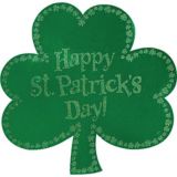 Glitter Happy St. Patrick's Day Shamrock Cut-out Party City