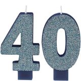 Here's to Your Birthday Number 40 Birthday Candles, 2-pc Party City
