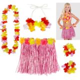 Child Pink Hula Skirt Kit, 5-pc Party City