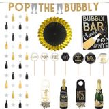 Black, Gold & Silver New Year's Eve Bar Decorating Kit, 29-pc Party City