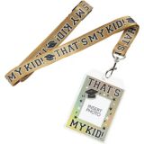That's My Kid Graduation Photo Lanyard, Gold Party City