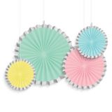 Pretty Pastels Paper Fan Decorations, 4-pk Party City