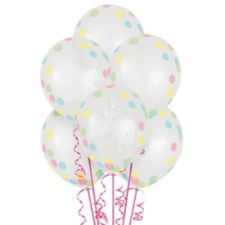 Pretty Pastels Confetti Balloons, 6-pk Party City